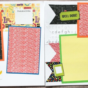 Third Grade Scrapbook Pages - Back to School Layout - Premade Third ...