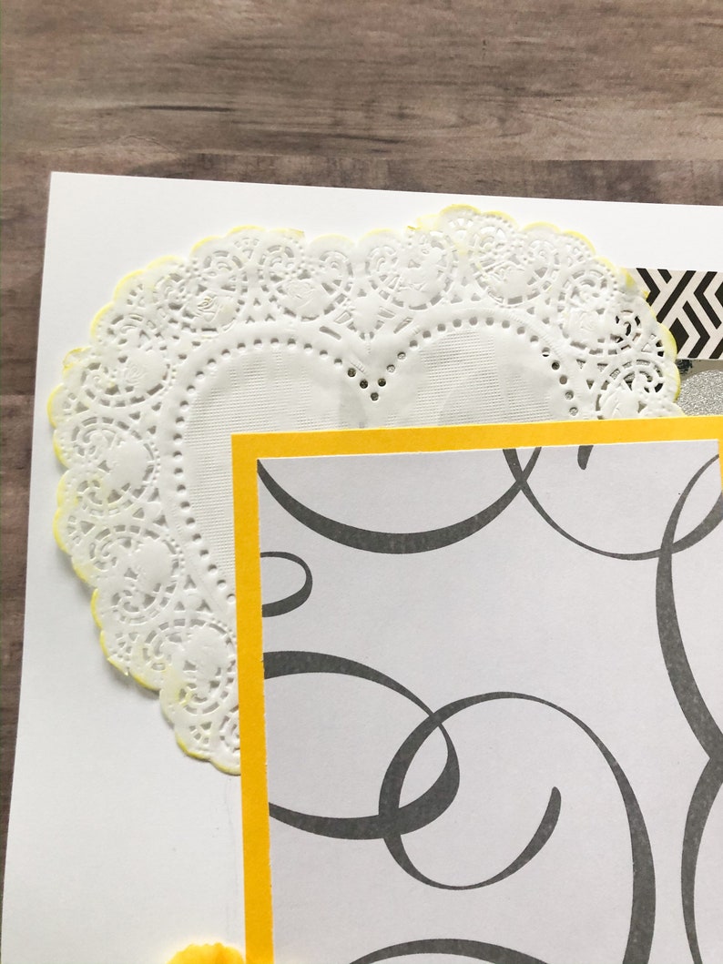 Yellow Wedding Scrapbook Pages Premade Yellow Wedding - Etsy