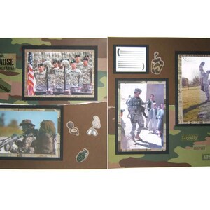 Army Scrapbook Pages - Premade Army Layout - Military Pages - Etsy