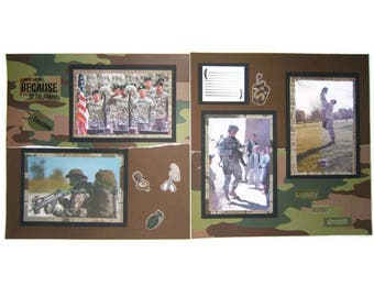 Army Scrapbook Layout Army Pages Military Pages Military Premade ...