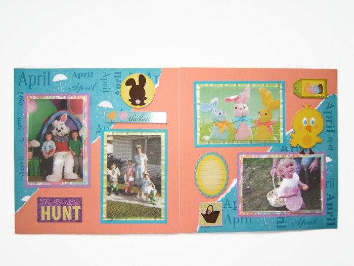 Easter Scrapbook Pages Easter Layout Easter Pages Easter Premade ...