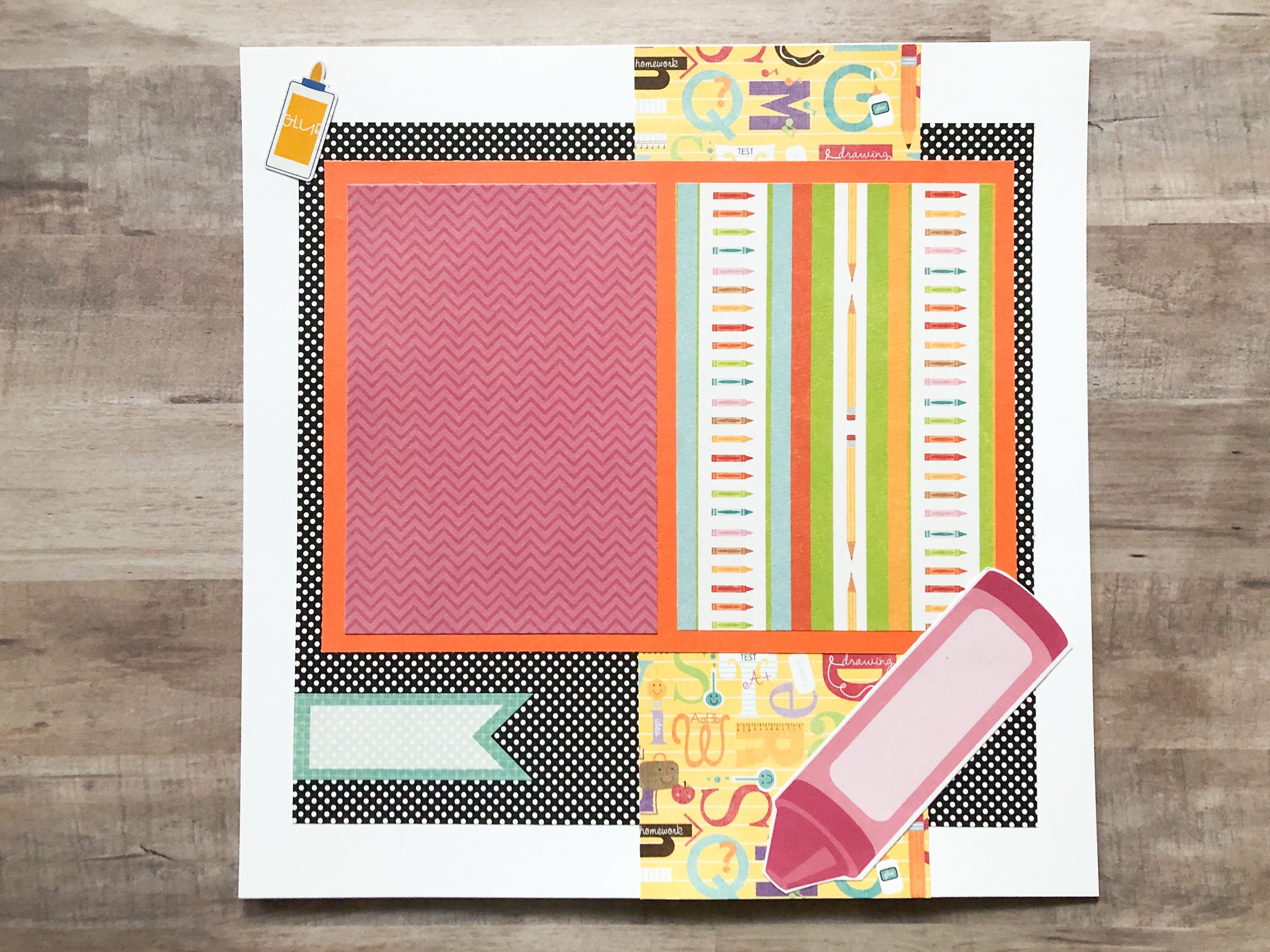 Kindergarten Scrapbook Pages - Back to School Layout - Premade ...