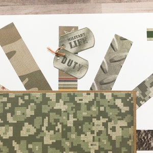 Army Scrapbook Pages - Premade Army Layout - Military Pages - 12 by 12 ...