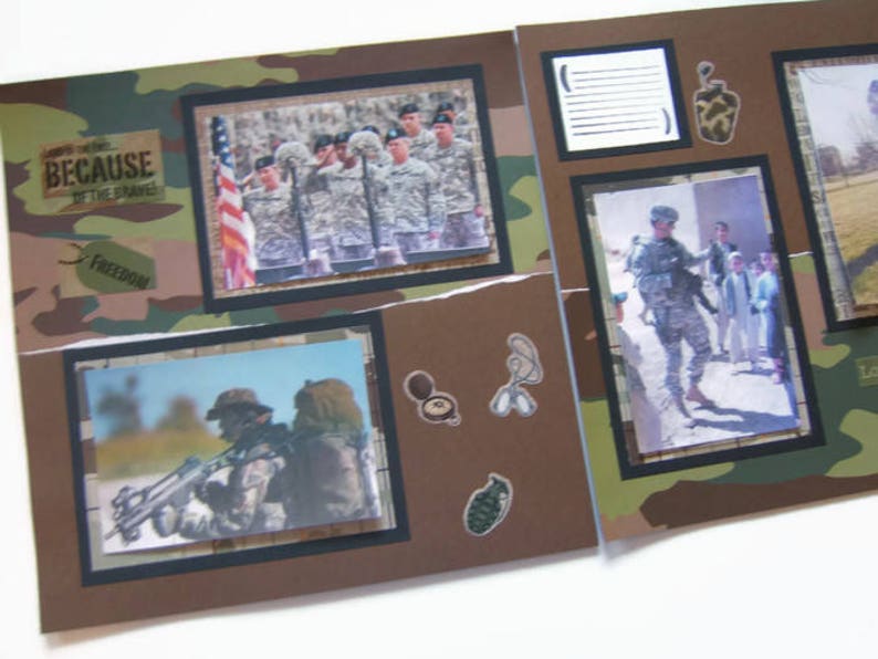 Army Scrapbook Pages Premade Army Layout Military Pages - Etsy