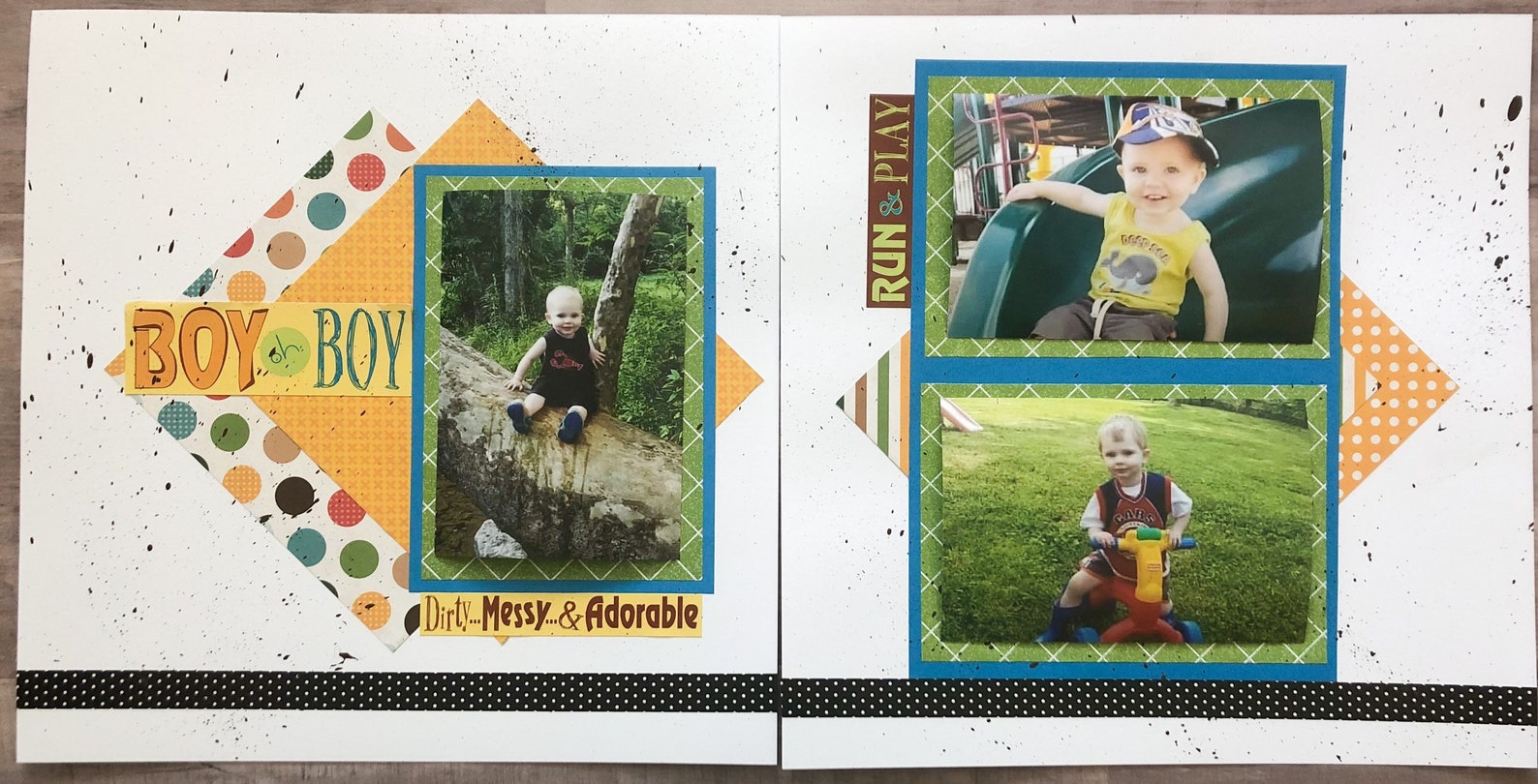 Boy Scrapbook Pages Boy Scrapbook Layout Boy Pages 12 by - Etsy