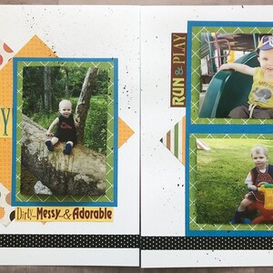 Boy Scrapbook Pages - Boy Scrapbook Layout - Boy Pages - 12 by 12 Boy ...
