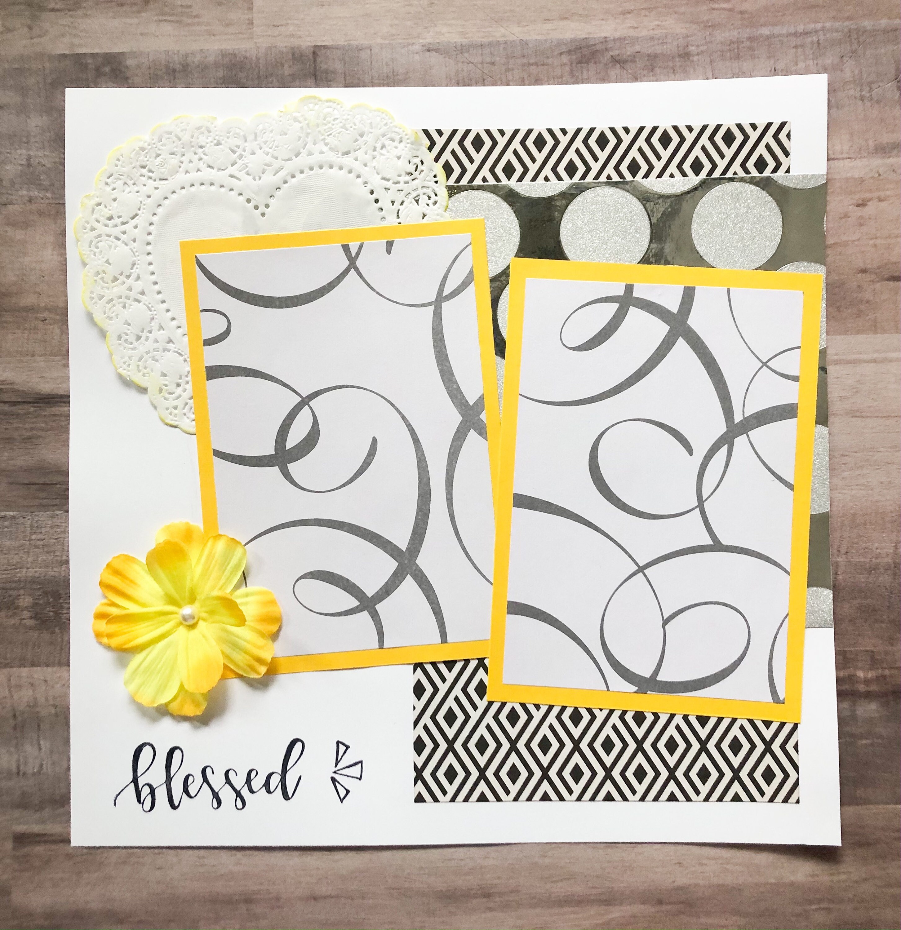 Yellow Wedding Scrapbook Pages Premade Yellow Wedding | Etsy