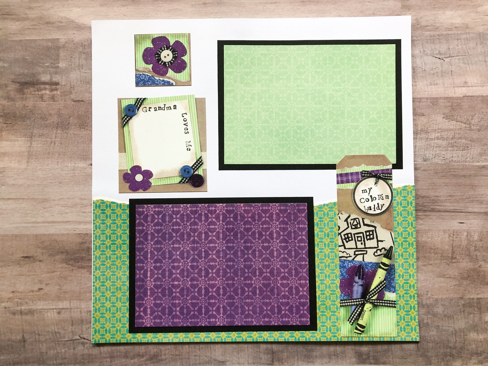 Grandma Scrapbook Pages - Grandkid Pages - Premade Grandma Layouts ...