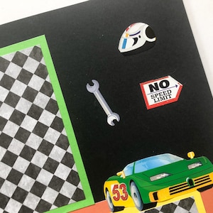 Race Car Scrapbook Layout - Boy Scrapbook Pages - Cars and Boy Pages ...