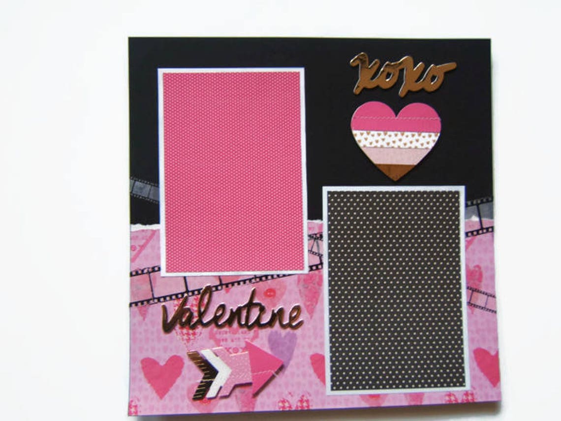 Valentine's Day Scrapbook Pages Valentine's Day Layout Valentine Pages ...