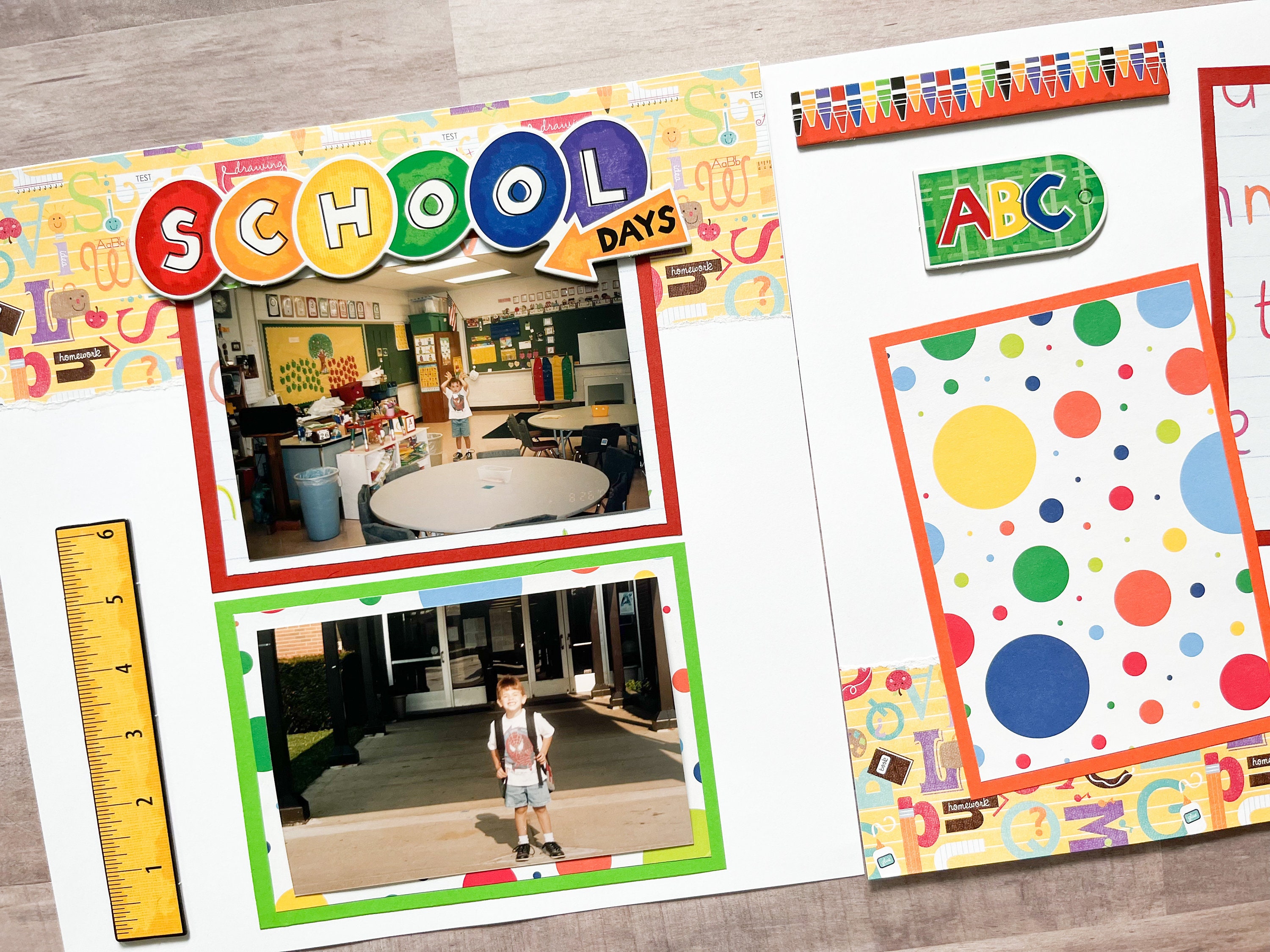 Back to School Pages - School Scrapbook Pages - Premade School Layouts ...