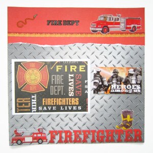 Father’s Day Gift Idea - Fireman Scrapbook Pages - Shadow Box ...