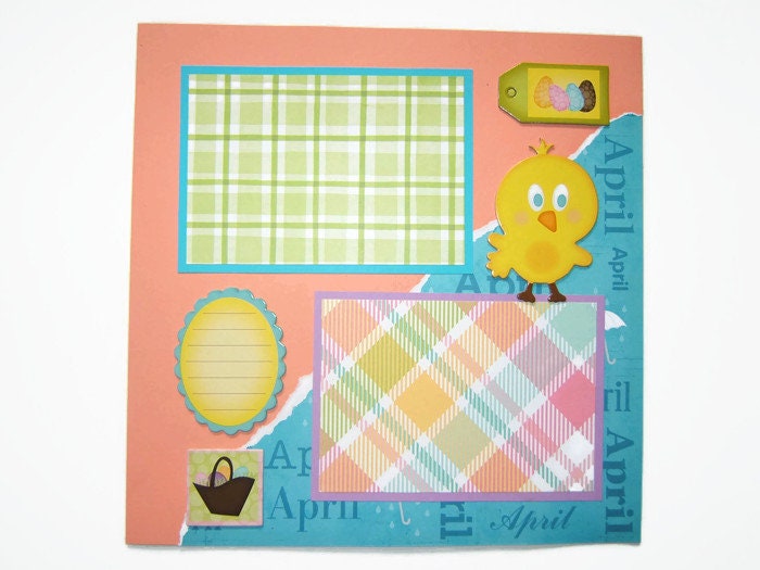 Easter Scrapbook Pages Easter Layout Easter Pages Easter Premade ...