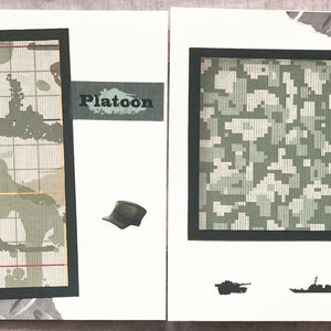 Army Scrapbook Album - Premade 8 by 8 Army Scrapbook - Military Album ...