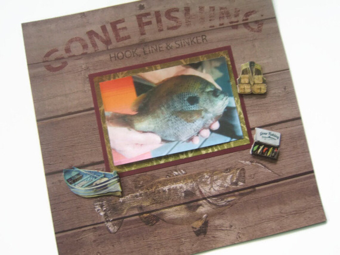 Fishing Shadow Box Father's Day Gift Dad Fishing Frame | Etsy