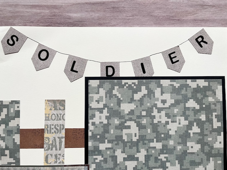 Army Scrapbook Pages - Premade Army Layout - Military Pages - Premade ...