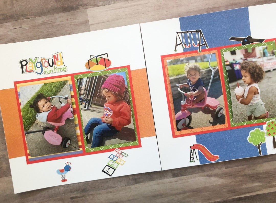 Playground Scrapbook Layout - Park Pages - 12 by 12 Playground Layouts ...