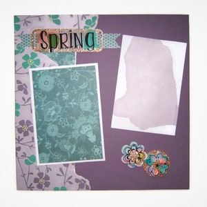 Spring Scrapbook Layouts - 12 by 12 Family Scrapbook Pages - Premade ...
