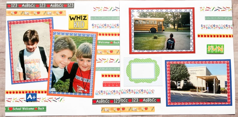 First Day of School Pages Back to School Layouts School - Etsy