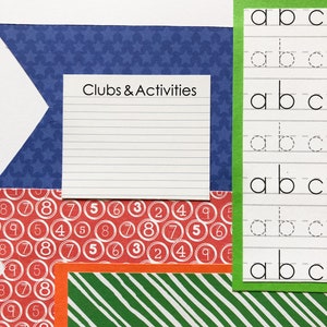Fourth Grade Scrapbook Pages - Back to School Layout - Premade Fourth ...