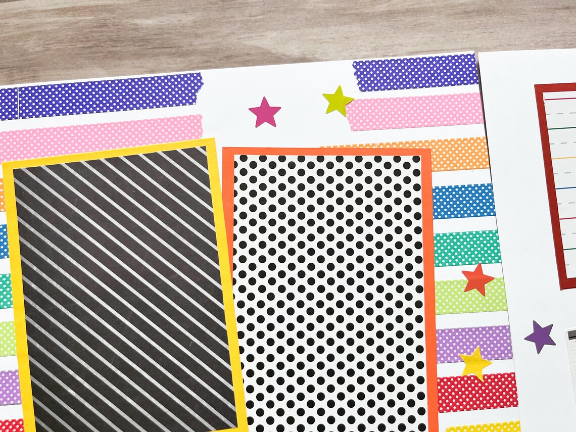 Back to School Pages - Preschool Scrapbook Pages - Premade Preschool ...
