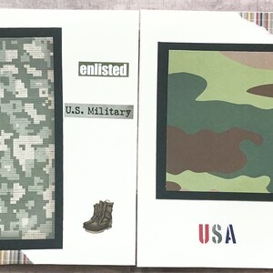 Army Scrapbook Album - Premade 8 by 8 Army Scrapbook - Military Album ...