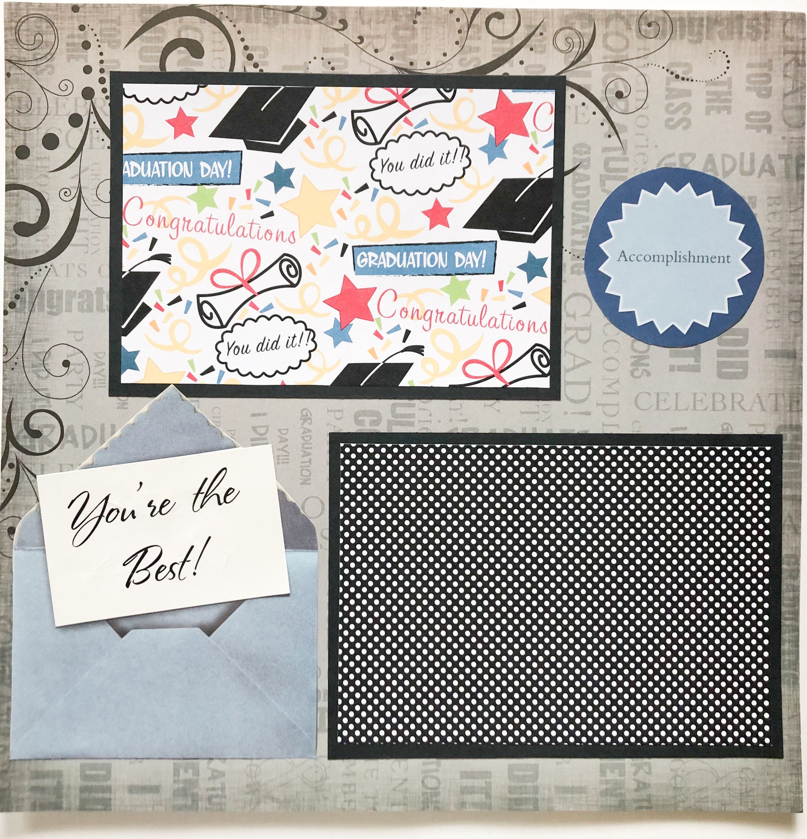 Graduation Scrapbook Pages - Premade Graduation Scrapbook Layouts ...
