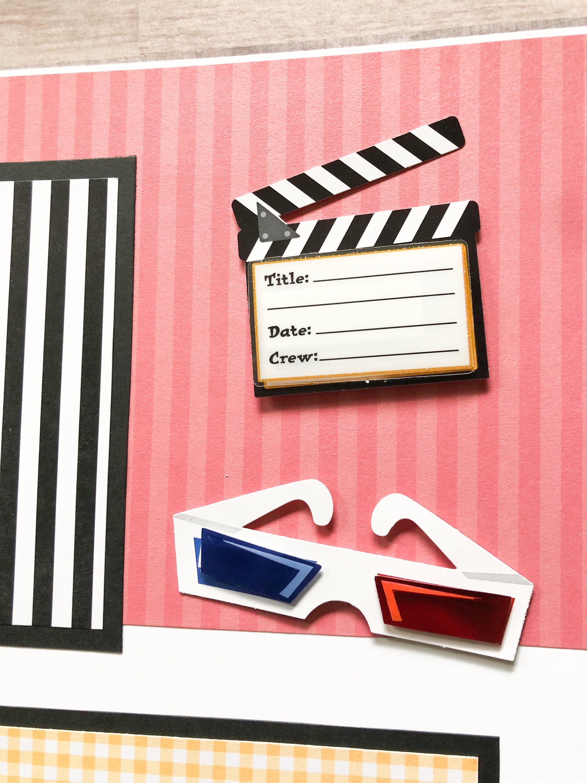 Movie Scrapbook Pages - Scrapbook Premade Pages - Premade Movie Layouts ...