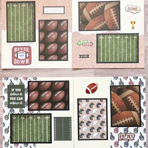 Football Scrapbook Album - Football Photo Album - 12 by 12 Premade ...