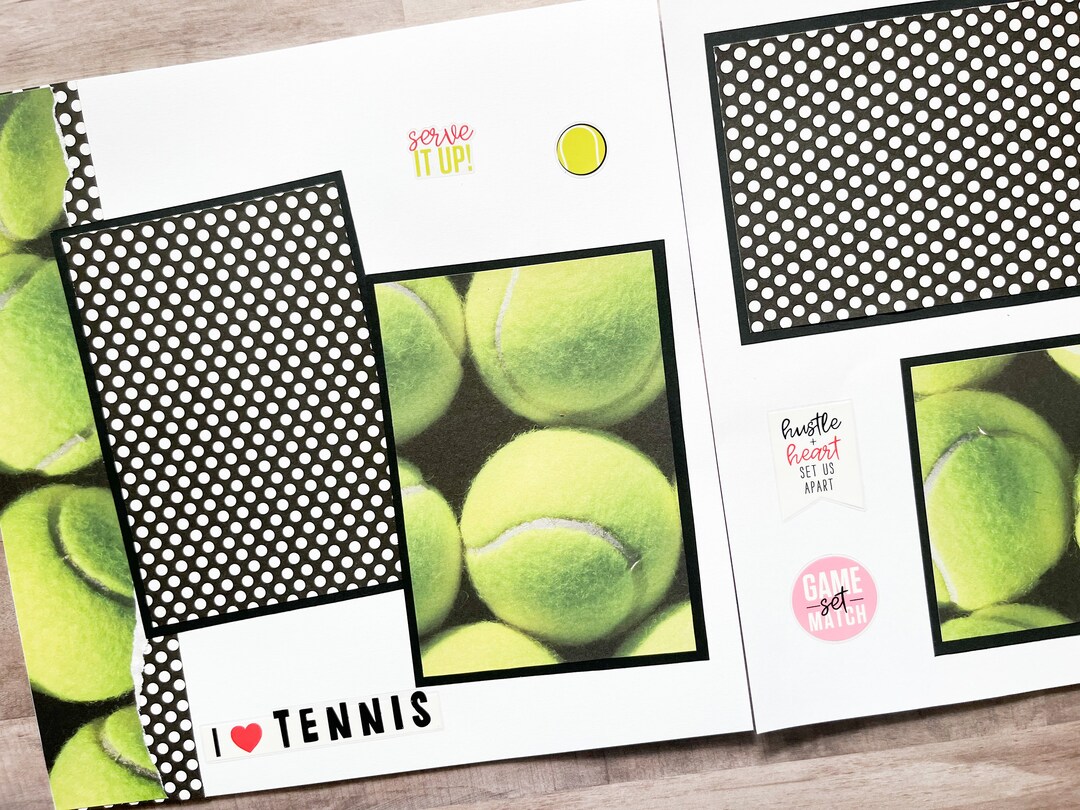 Tennis Scrapbook Layouts - Tennis Scrapbook Layout - Premade Sports ...