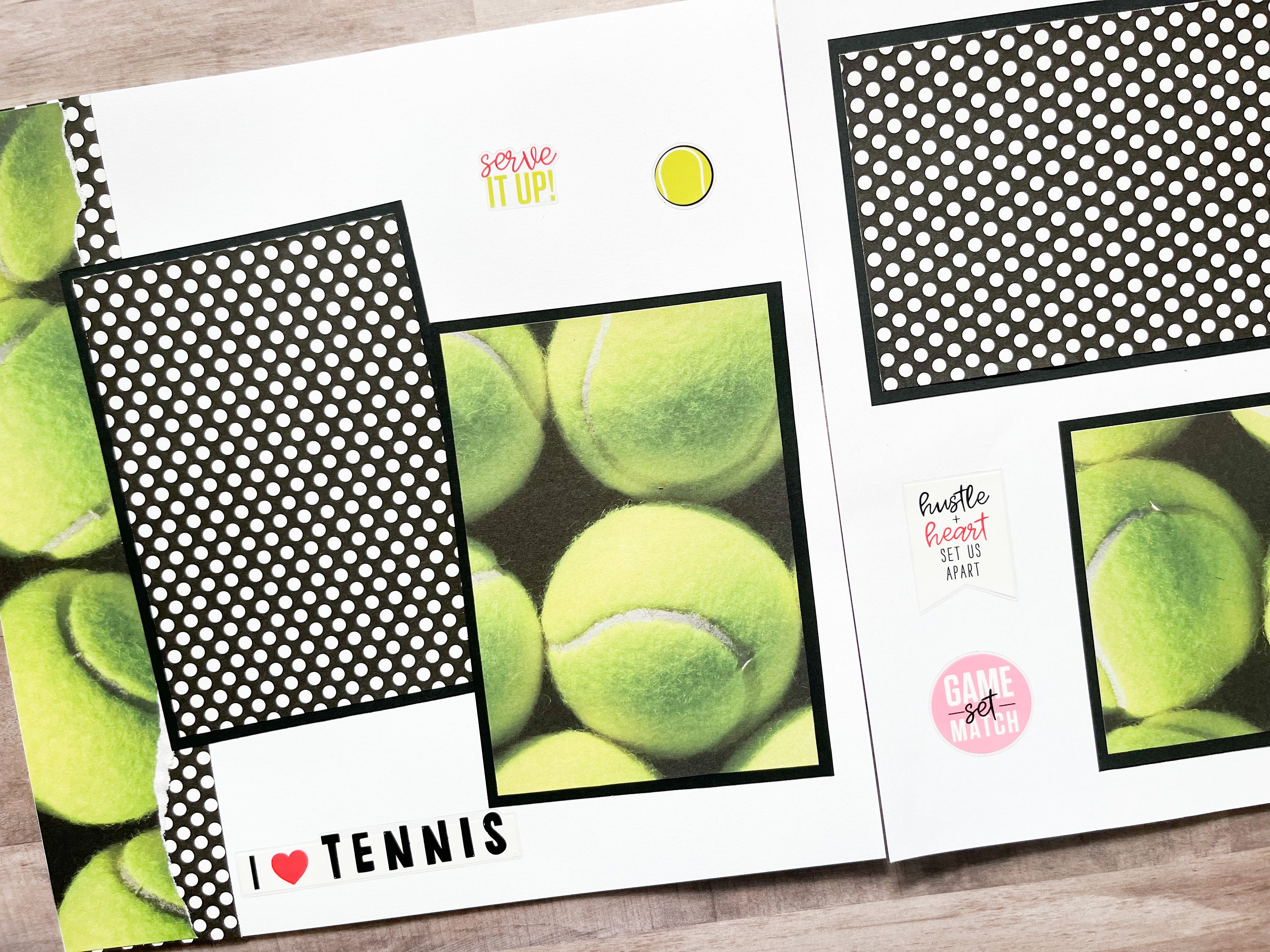 Tennis Scrapbook Layouts - Tennis Scrapbook Layout - Premade Sports ...