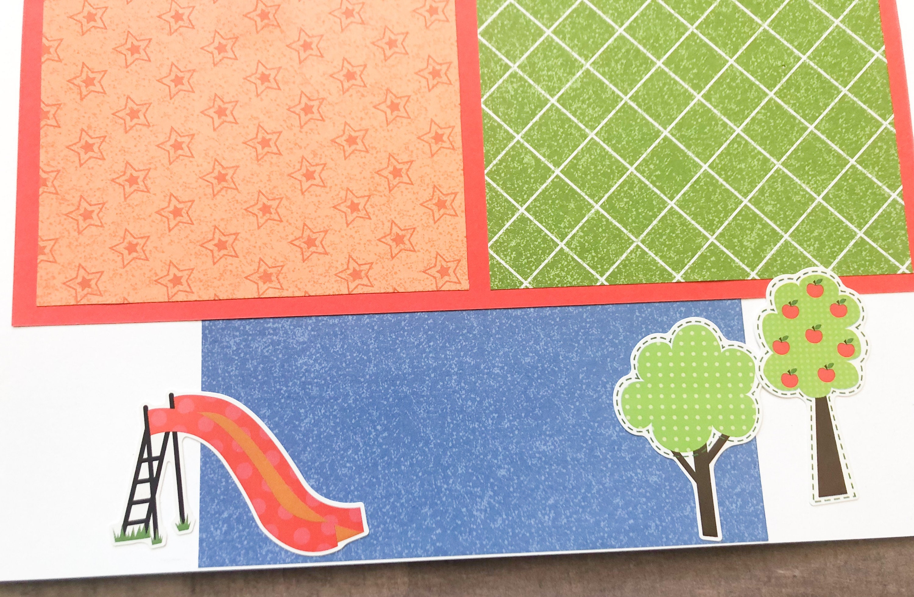 Playground Scrapbook Layout Park Pages 12 by 12 Playground - Etsy