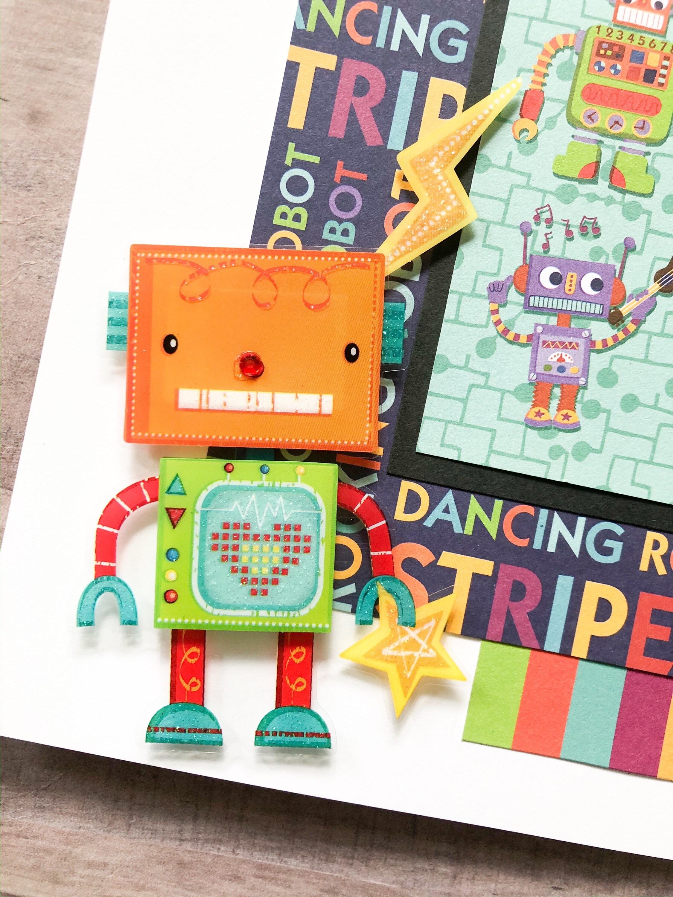 Robot Pages - Robot Scrapbook Layout - Boy Scrapbook Pages - Halloween ...