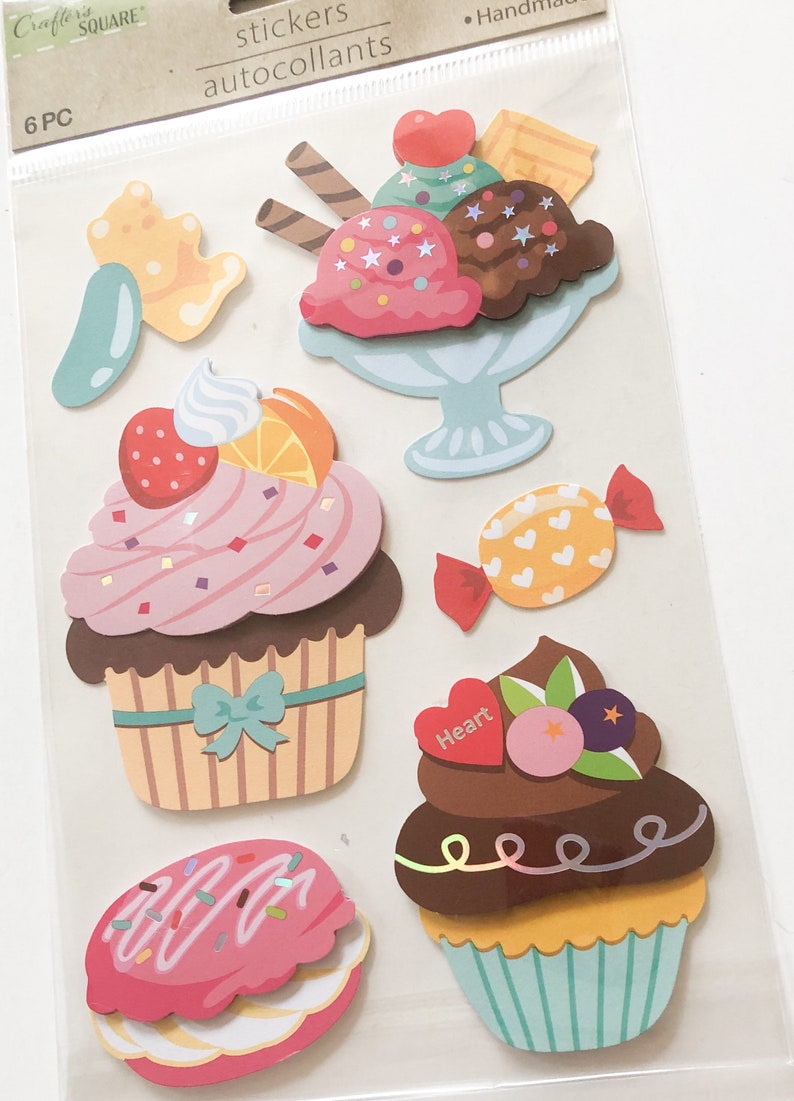 Cupcake Stickers Scrapbooking Supplies Cupcake Embellishments Baking ...