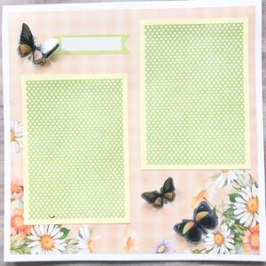 Butterfly Scrapbook Layouts - 12 by 12 Family Scrapbook Pages - Premade ...