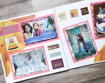 ADORABLE Girl 2 Printed 12X12 Pre-made Scrapbook Pages Quick - Etsy