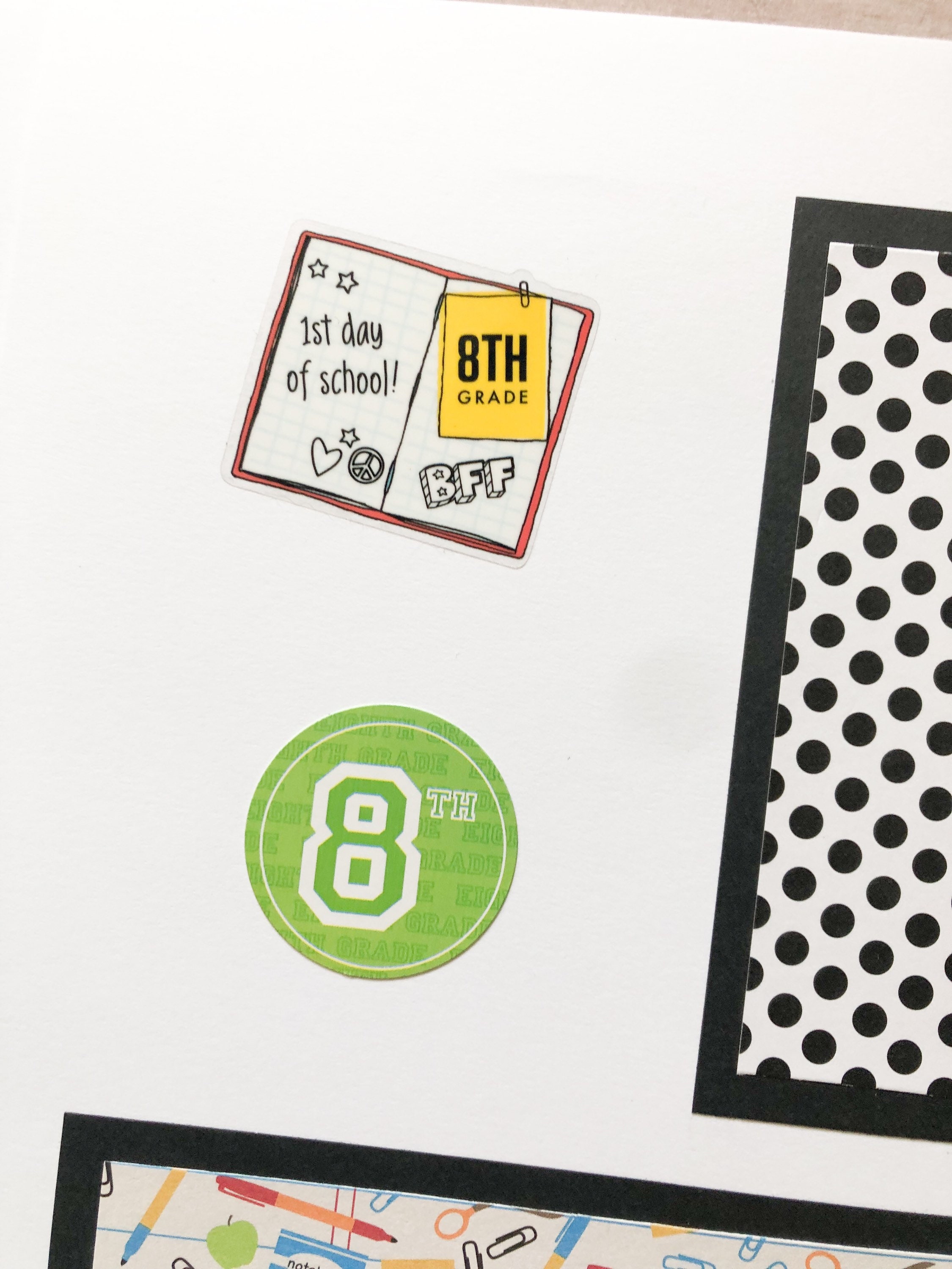 Eighth Grade Scrapbook Pages Back to School Layout Premade - Etsy
