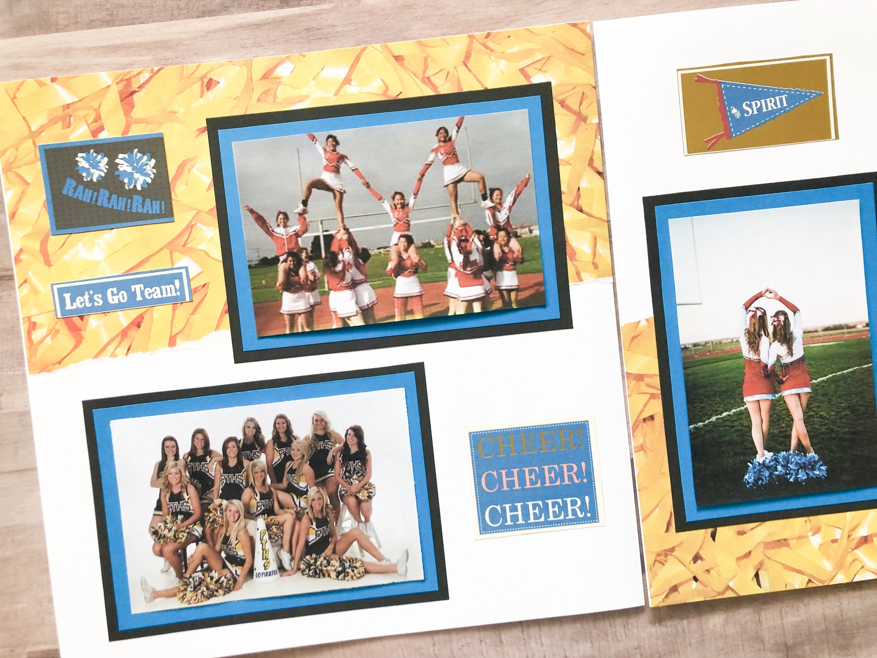 Cheer Scrapbook Layout Premade Cheerleading Layouts 12 by 12 Premade ...