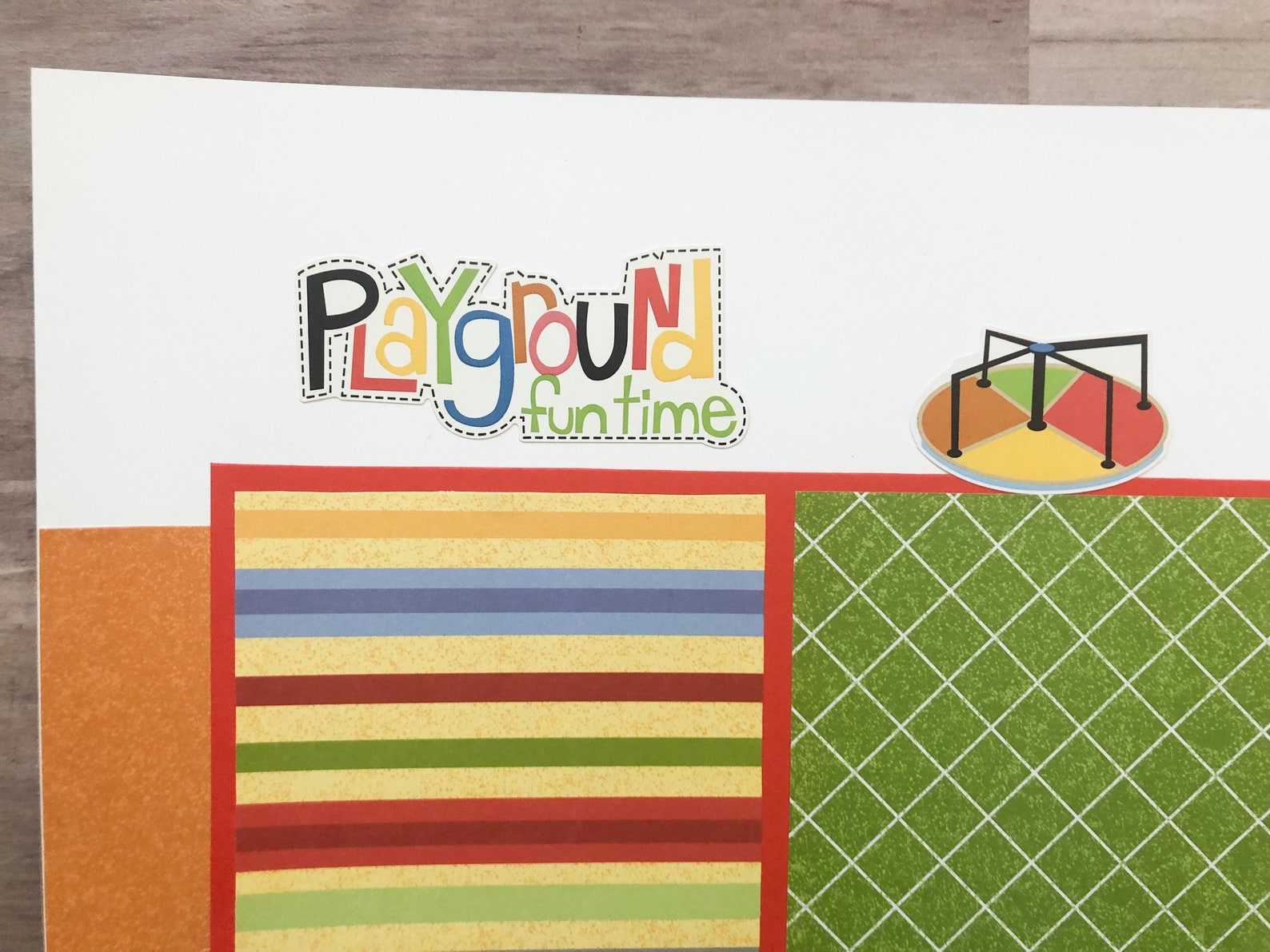 Playground Scrapbook Layout Park Pages 12 by 12 Playground | Etsy