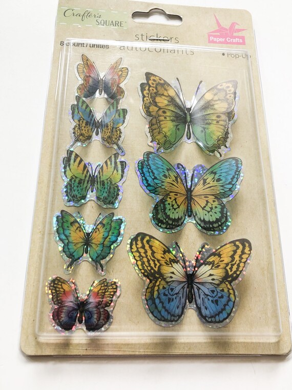 Yellow Butterfly Stickers Scrapbooking Supplies Butterfly - Etsy