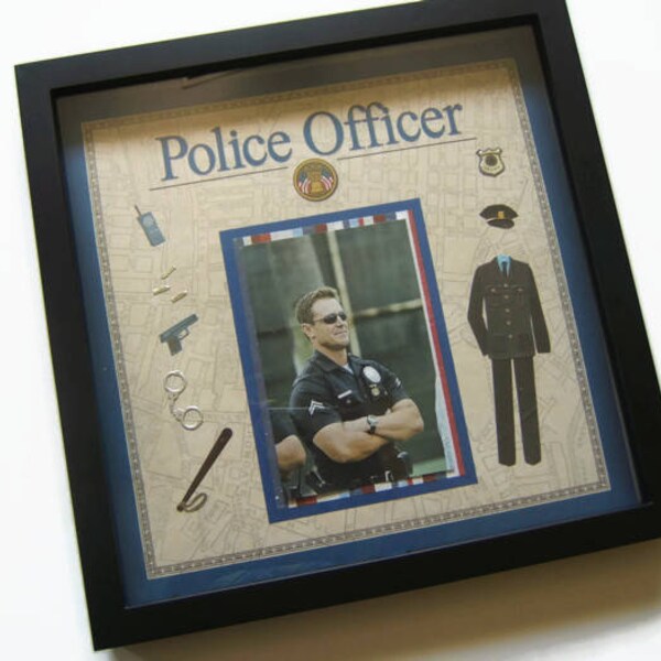 Police Shawdow Box - Etsy