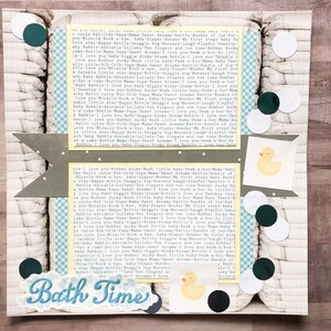 Baby Boy Shadow Box Layout - Baby Boy Gift - 12 by 12 Baby Boy Layout ...