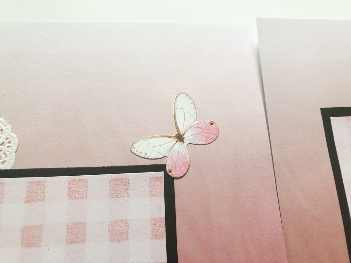 Premade Pink Family Scrapbook Pages Pink Scrapbook Layouts - Etsy