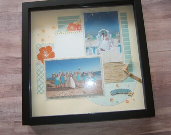 Travel Gift 12 by 12 Travel Layouts Vacation Shadow Box Layout Premade ...