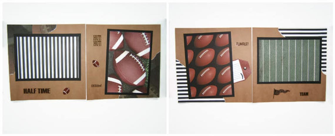 Football Photo Album Football Scrapbook Album Premade - Etsy
