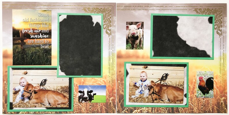 Farm Pages Premade Farm Scrapbook Pages Farm Scrapbook - Etsy