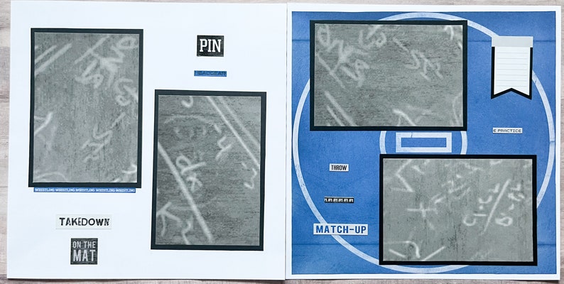 Wrestling Scrapbook Pages - Wrestling Layouts - Premade Wrestling Pages ...