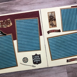 Pirate Scrapbook Pages - Premade Pirate Layouts - Halloween Layouts - Etsy