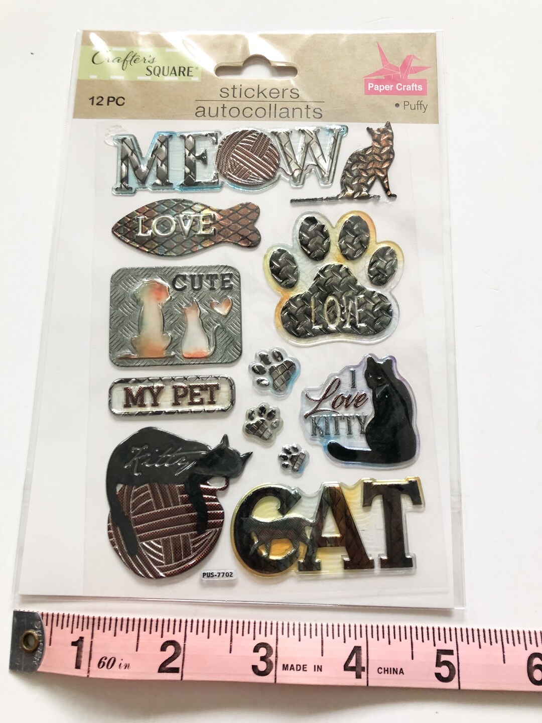 Cat Stickers - Scrapbooking Supplies - Cat Embellishments - Cat Card ...