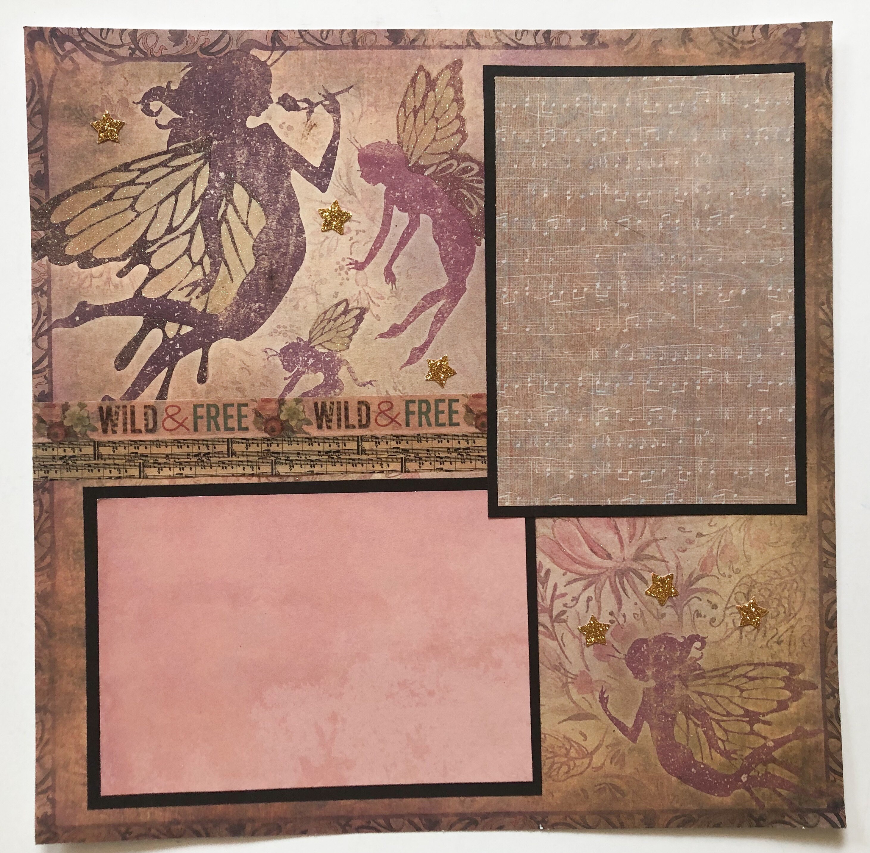 Fairy Girl Scrapbook Layout - Girl Scrapbook Pages - Fairy Pages - 12 ...